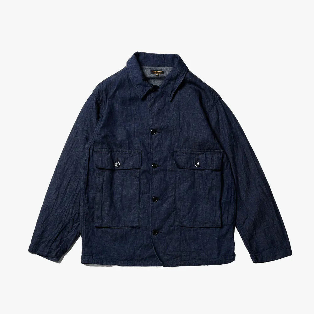 A Vontade Naval Utility Jacket Indigo | Refinement – Refinement